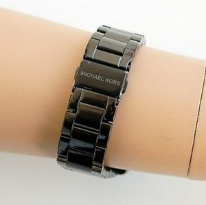 Michael Kors | Accessories | New Michael Kors Crystal Gunmetal Chrono ...